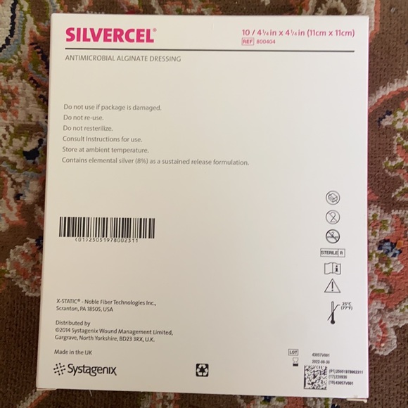 Other | Silvercel Antimicrobial Alginate Dressing | Poshmark